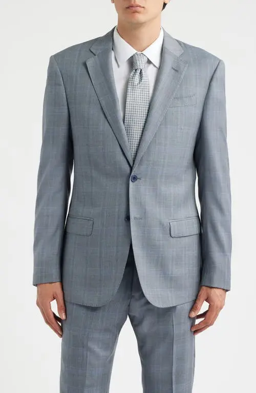 Emporio Armani Light Grey Check Virgin Wool Suit