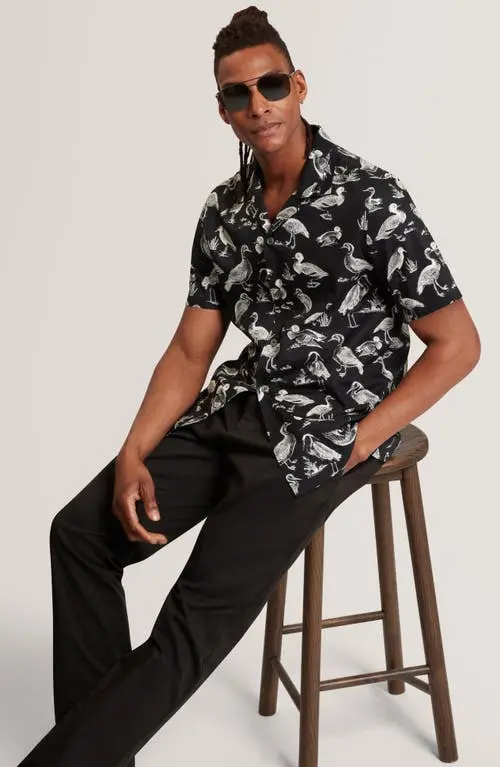 Ted Baker London Yamal Duck Print Camp Shirt