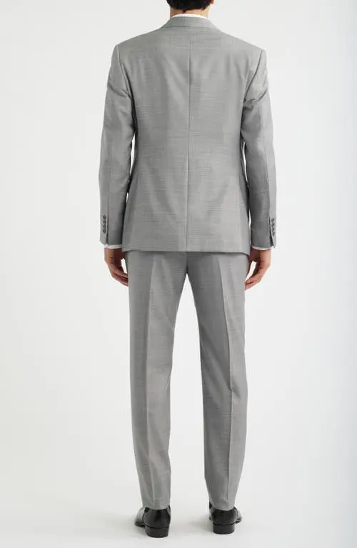 Emporio Armani Light Grey Melange Virgin Wool Suit