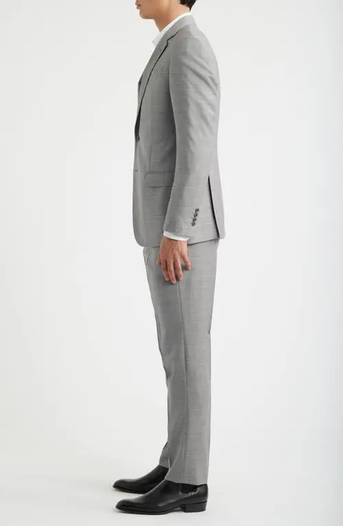 Emporio Armani Light Grey Melange Virgin Wool Suit