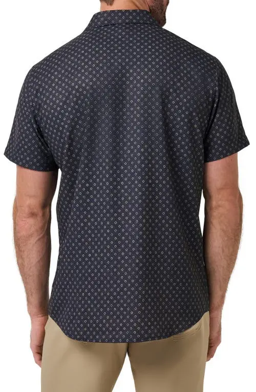 Travis Mathew Techwoven Beach Hut Short Sleeve Performance Button-up Shirt