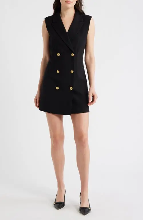 French Connection Whisper Double Breasted Blazer Dress - Black