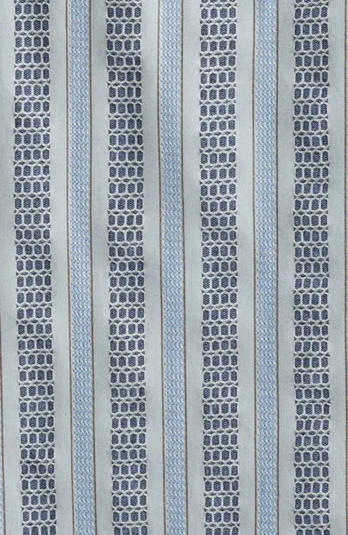 WAX LONDON Didcot Stripe Cotton Dobby Camp Shirt