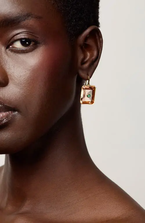 LIZZIE FORTUNATO Emerald Cut Tile Earrings