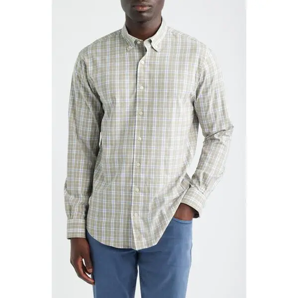 Johnnie-o Fullington Plaid Performance Twill Button-down Shirt