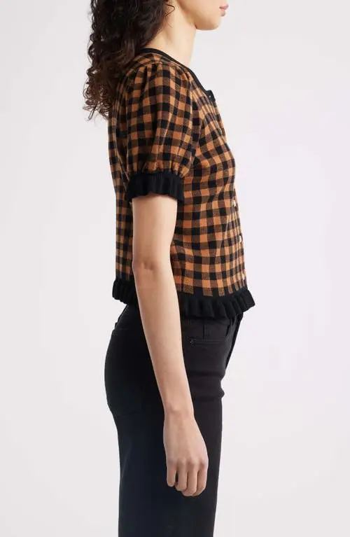 Rails Lora Gingham Short Sleeve Cardigan