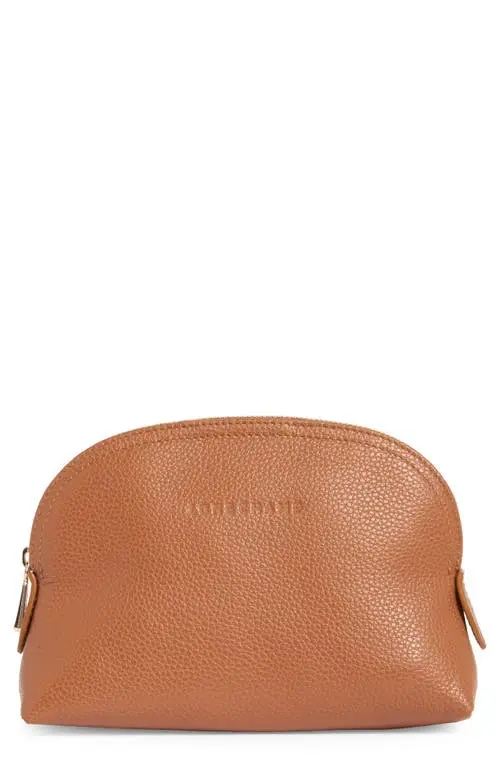 Longchamp Le Foulonné Small Dome Cosmetics Case - Caramel