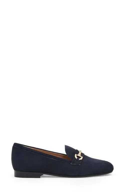 Bruno Magli Lumera Suede Bit Loafers - Navy Suede