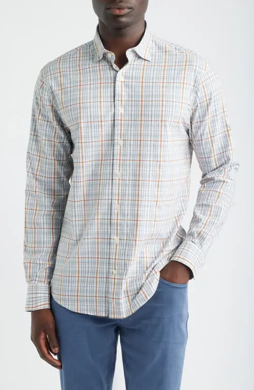 Johnnie-o Suave Plaid Button-down Shirt - White
