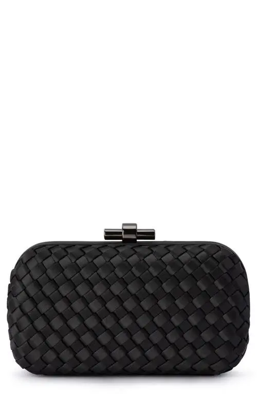 OLGA BERG Evelyn Woven Clutch - Black