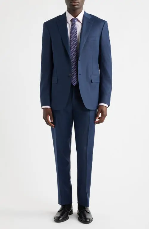 Canali Siena Regular Fit Wool Suit - Navy