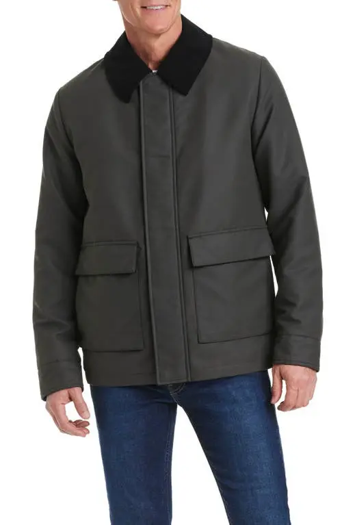 Vince Camuto Waxed Barn Jacket - Dark Olive