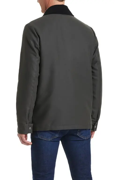 Vince Camuto Waxed Barn Jacket - Dark Olive