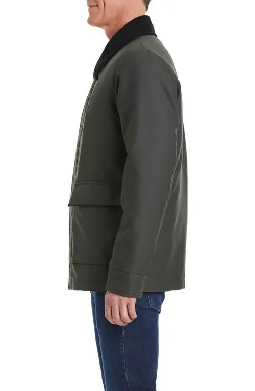 Vince Camuto Waxed Barn Jacket - Dark Olive