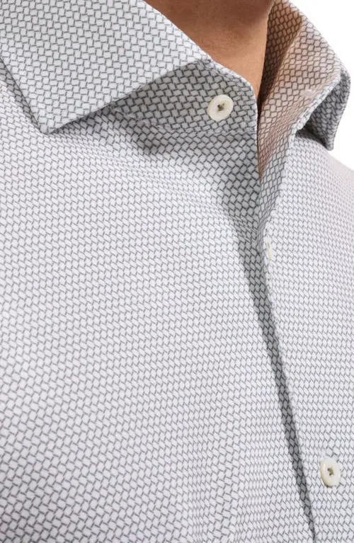 Bugatchi Devon Ooohcotton® Geo Print Button-up Shirt