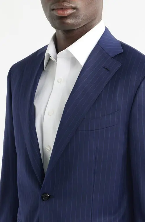 Canali Capri Trim Fit Pinstripe Wool Suit