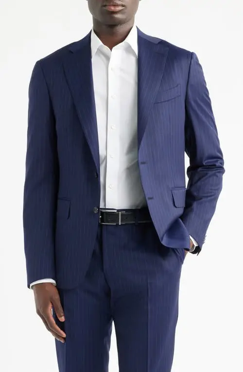 Canali Capri Trim Fit Pinstripe Wool Suit