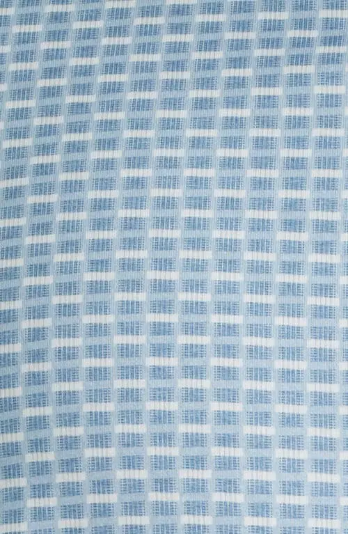 Bugatchi Miles Ooohcotton® Print Short Sleeve Button-up Shirt - Hazy Blue