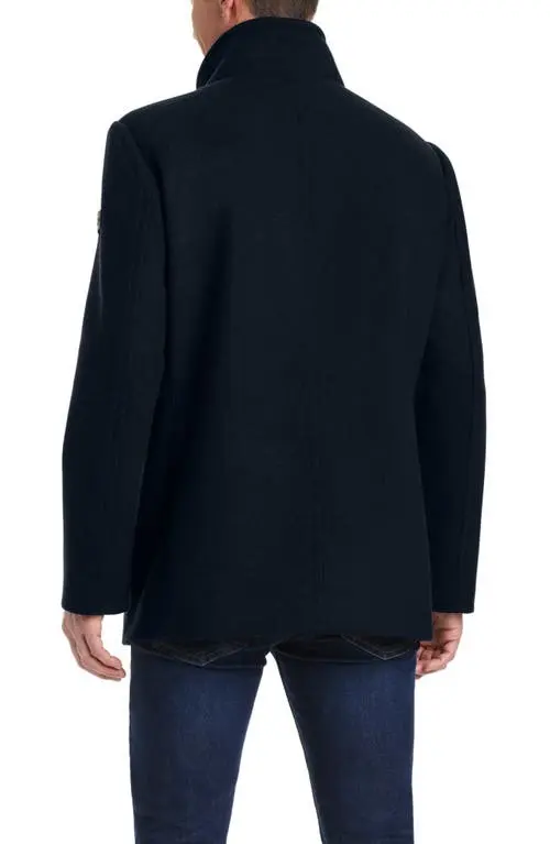 Vince Camuto Car Coat With Bib - Navy