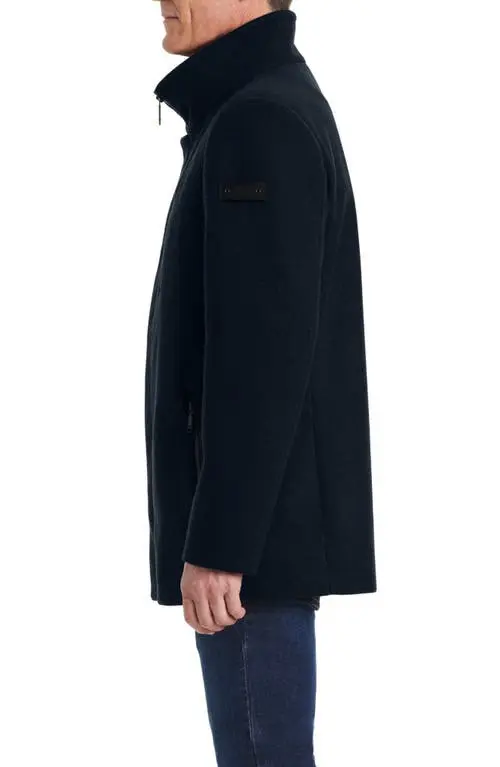 Vince Camuto Car Coat With Bib - Navy