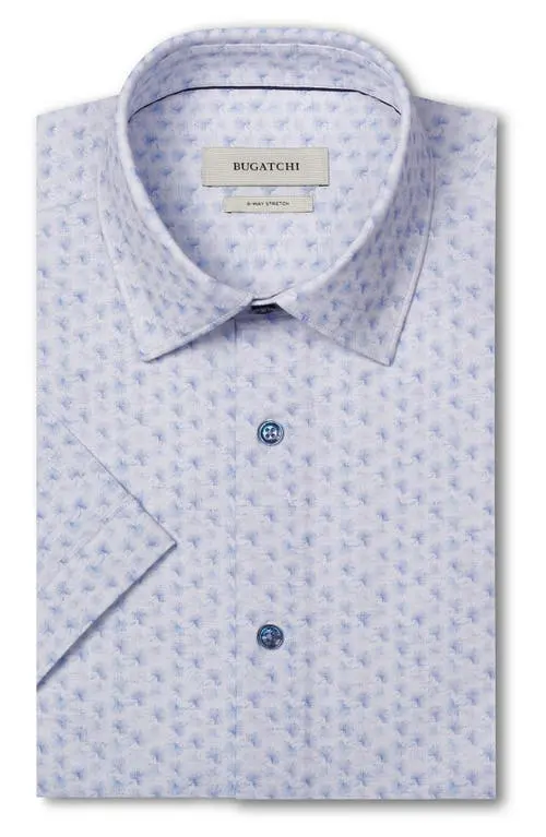 Bugatchi Miles Ooohcotton® Dandelion Print Short Sleeve Button-up Shirt