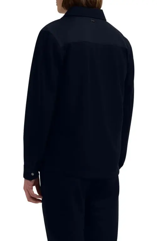 Bugatchi Soft Touch Knit Shirt Jacket - Navy