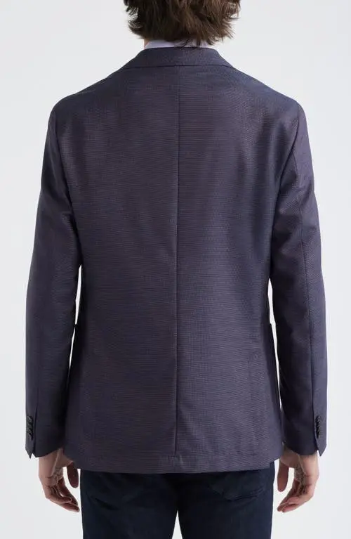BOSS Hanry Slim Fit Textured Virgin Wool Sport Coat - Purple/blue