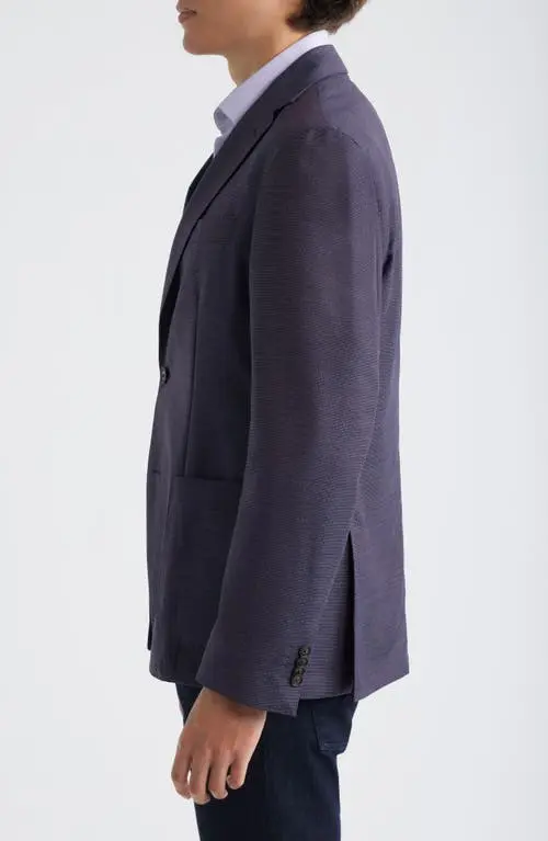 BOSS Hanry Slim Fit Textured Virgin Wool Sport Coat - Purple/blue