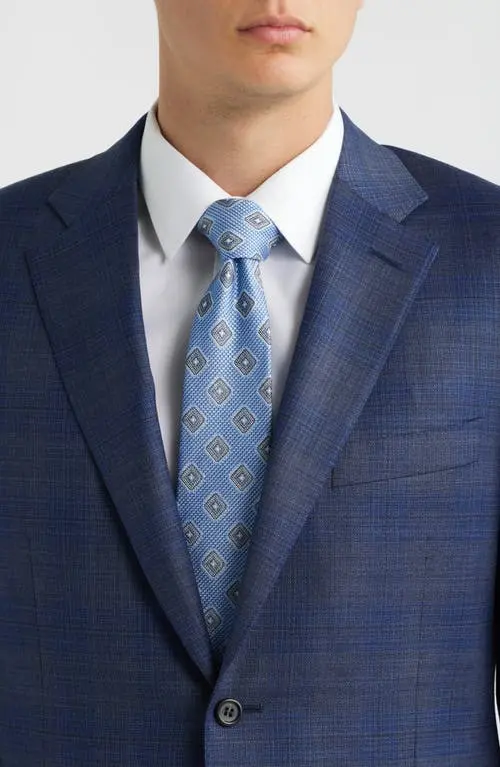 Canali Trim Fit Plaid Wool Sport Coat