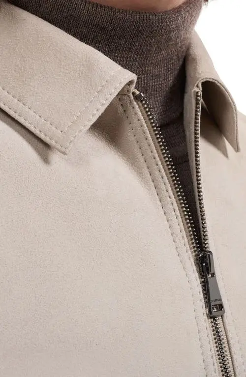 Bugatchi Suede Bomber Jacket