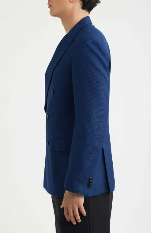 BOSS Hutson Slim Fit Navy Virgin Wool Double Breasted Blazer
