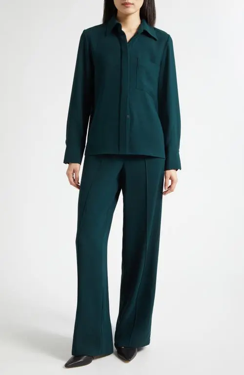 Vince Long Sleeve Button-up Shirt - Juniper