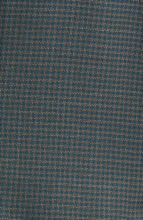 BOSS Hutson Slim Fit Dark Green Microcheck Virgin Wool Suit