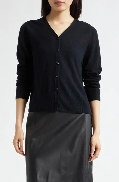 Vince Wool V-neck Cardigan - Black