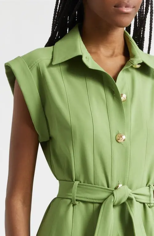 Cinq À Sept Milo Stretch Button Front Minidress