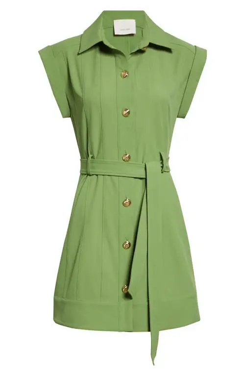 Cinq À Sept Milo Stretch Button Front Minidress
