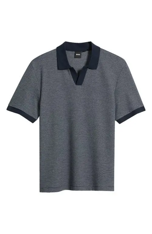 BOSS Pye Johnny Collar Polo - Dark Blue