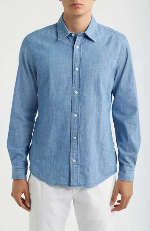BOSS Roan Slim Fit Button-up Shirt - Light Pastel/blue