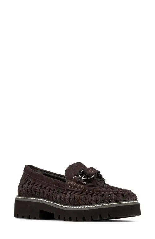 DONALD PLINER Hansine Lug Sole Bit Loafer - Dark Brown