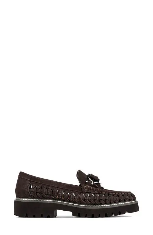 DONALD PLINER Hansine Lug Sole Bit Loafer - Dark Brown