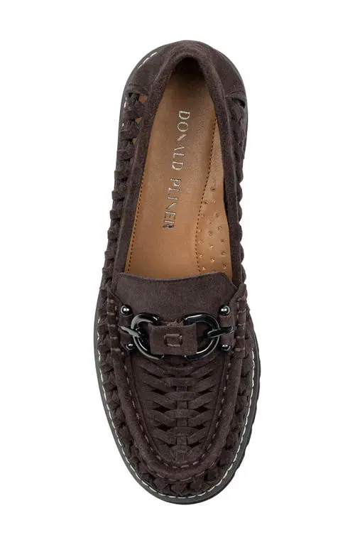 DONALD PLINER Hansine Lug Sole Bit Loafer - Dark Brown