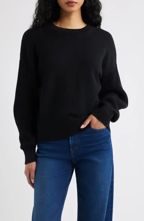 Madewell Rib Drop Shoulder Crewneck Sweater