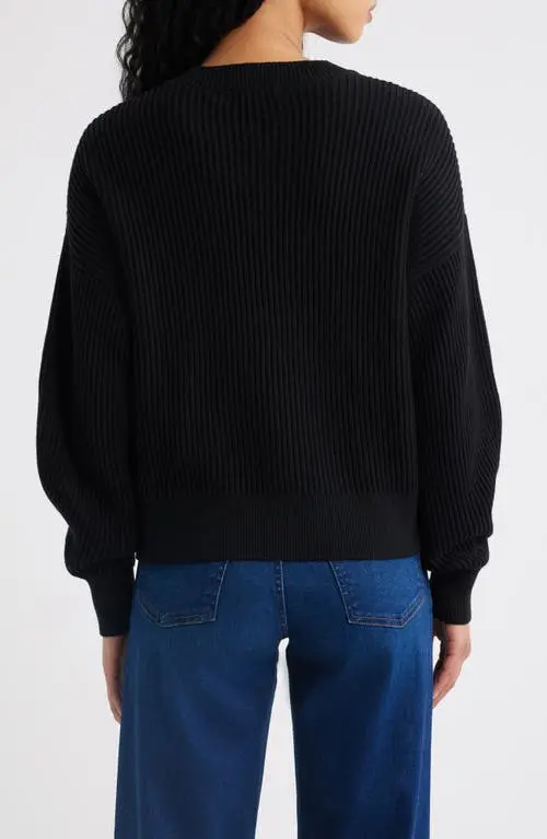 Madewell Rib Drop Shoulder Crewneck Sweater