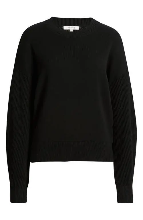 Madewell Rib Drop Shoulder Crewneck Sweater