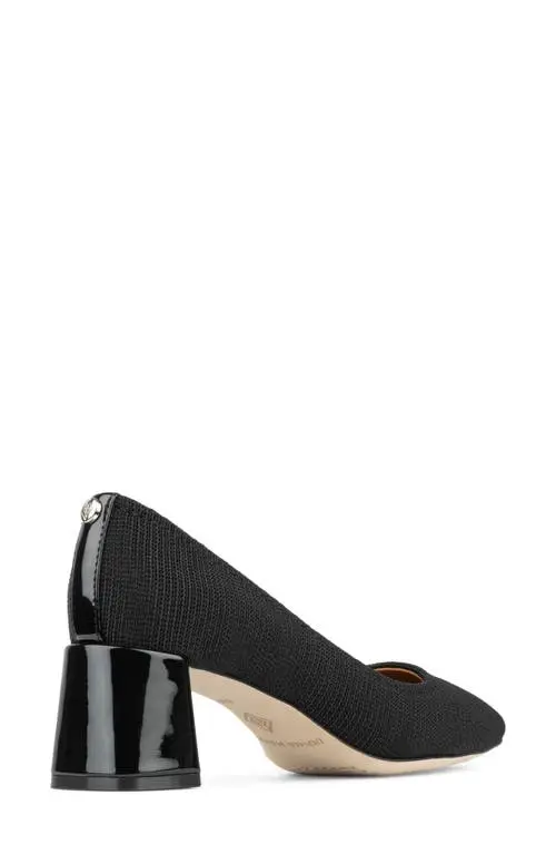 DONALD PLINER Flared Block Heel Pump - Black