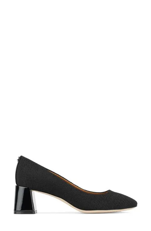 DONALD PLINER Flared Block Heel Pump - Black