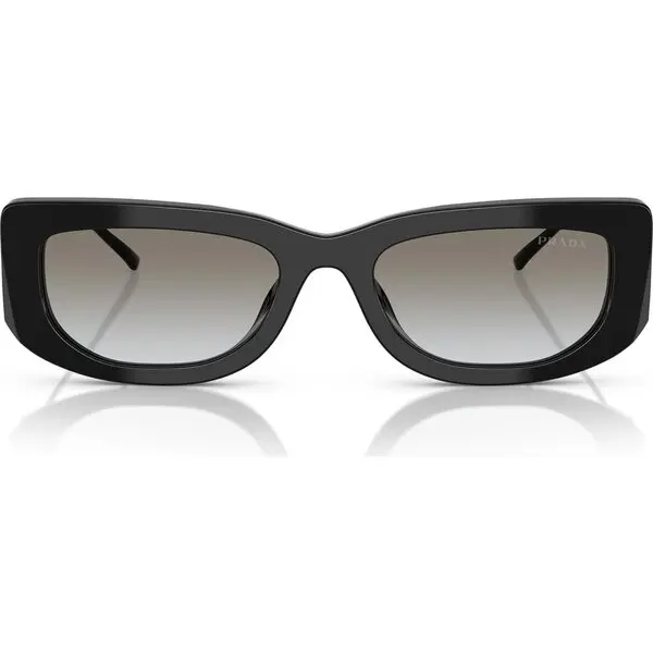 Prada 53mm Gradient Rectangular Sunglasses