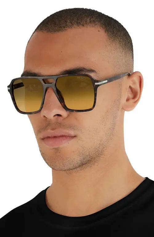 Prada 55mm Gradient Pilot Sunglasses