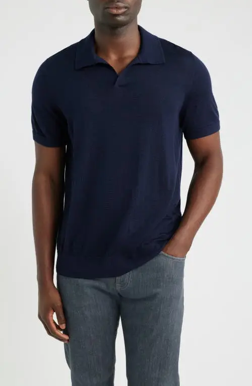 Brooks Brothers Merino Wool Polo Sweater - Navy