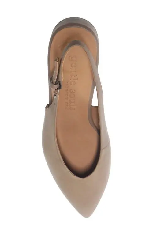 Gentle Souls Ginette Slingback Pump - Loam Leather